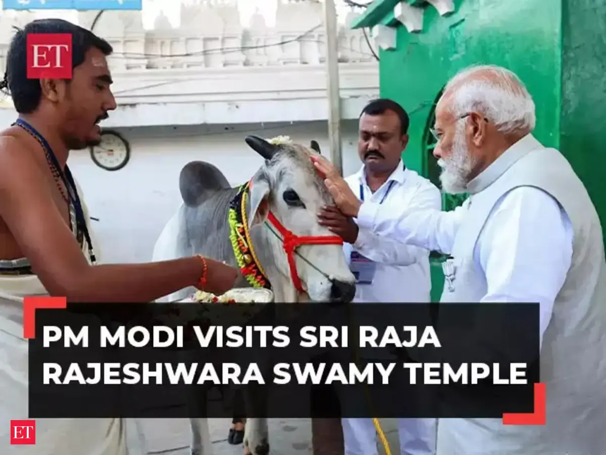 Lok Sabha Elections 2024: PM Modi performs 'Gau Poojan' at Sri Raja ...