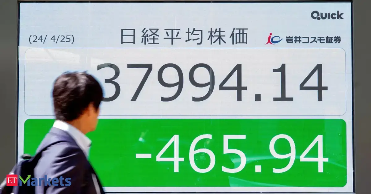 Nikkei index: Tokyo's Nikkei index closes lower - The Economic Times