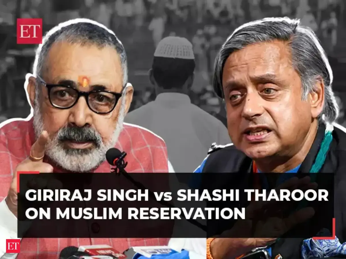 Giriraj says Muslim Reservation could Make India Pakistan; Tharoor ...
