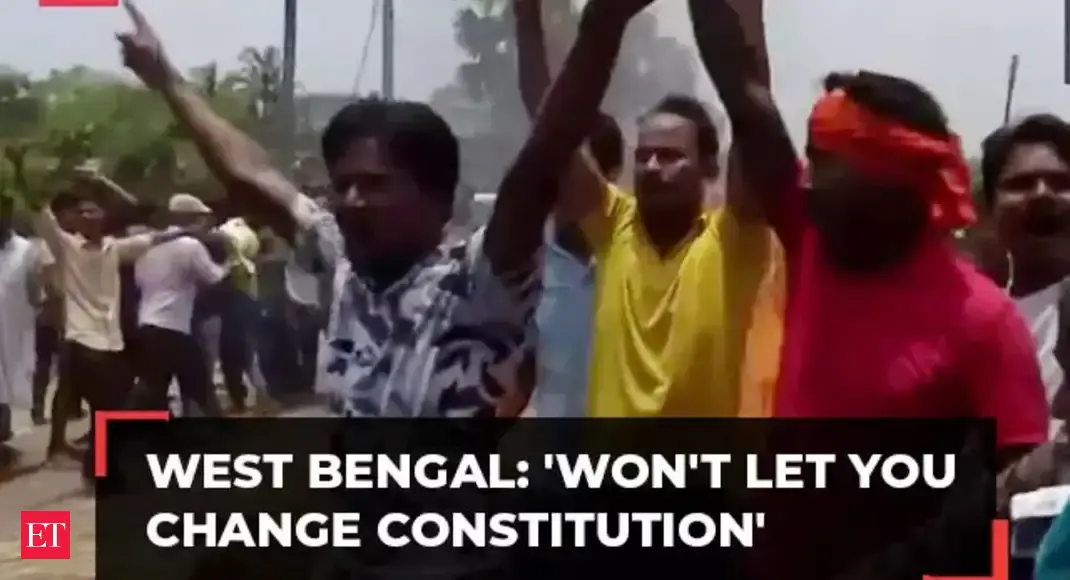WB: 'Won't let you change constitution', people protest against BJP ...