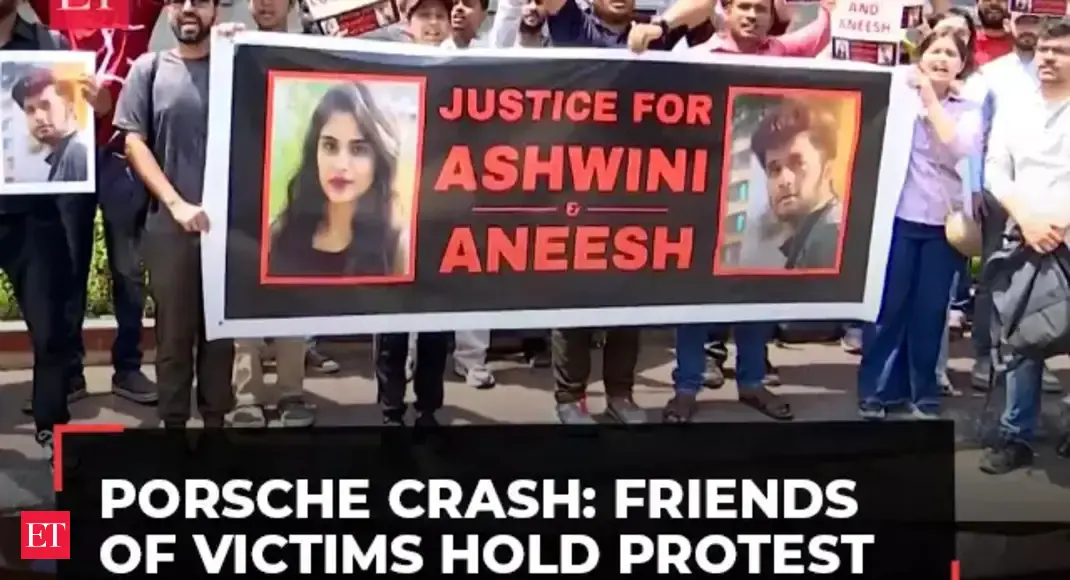 Pune Porsche crash case: Friends of victims hold protest in front of ...