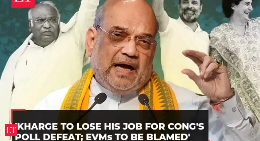 'Rahul-Priyanka won't be blamed for Congress' LS poll defeat, but EVMs and Kharge'...: Amit Shah ...