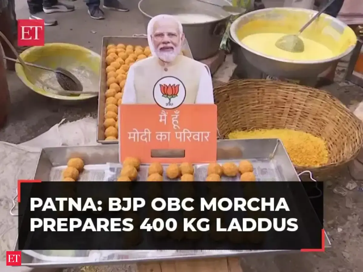 Patna: BJP OBC Morcha prepares 400 kg laddus to celebrate victory in ...