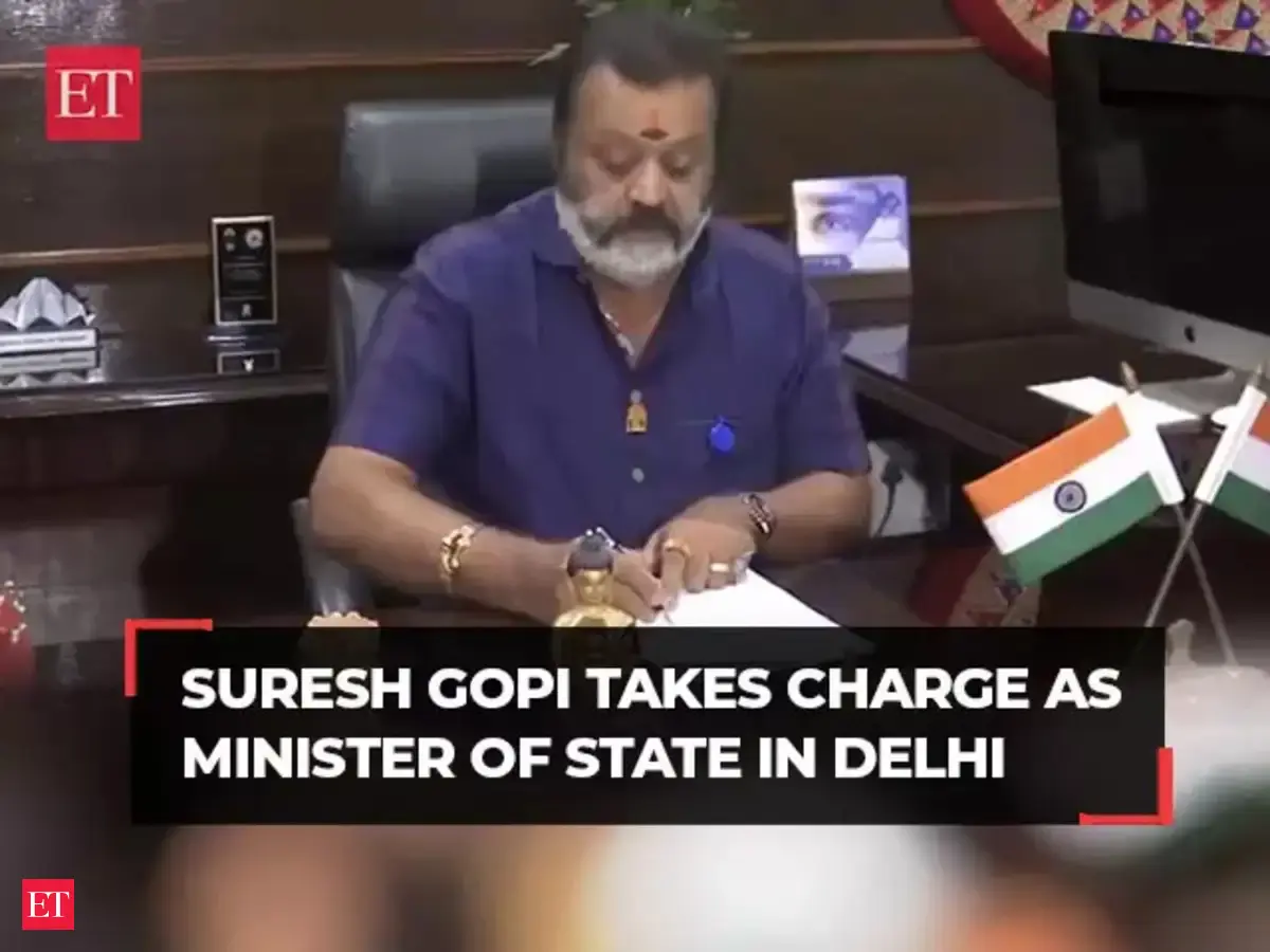 Suresh Gopi takes charge as Minister of State (MoS) in Ministry of ...