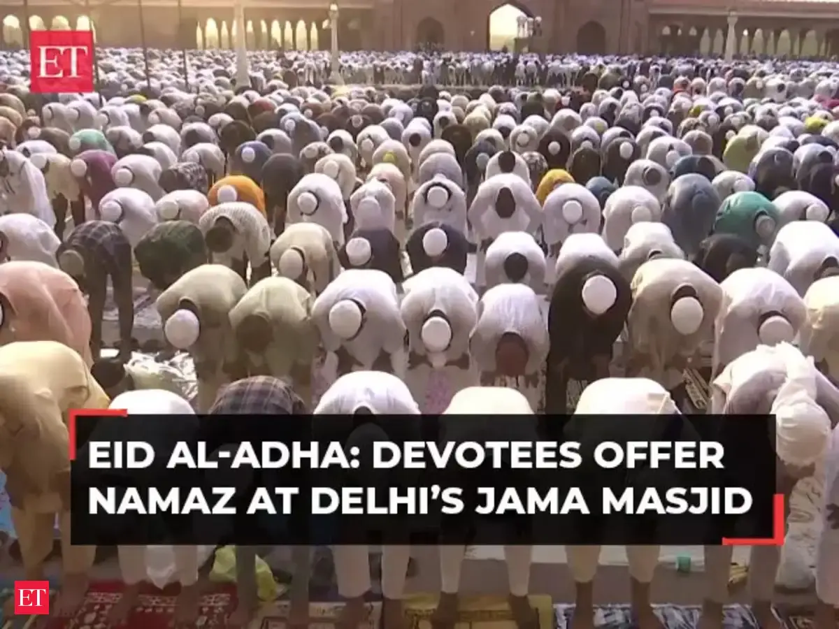 Eid al-Adha 2024: Devotees offer namaz at Delhi’s Jama Masjid on the ...