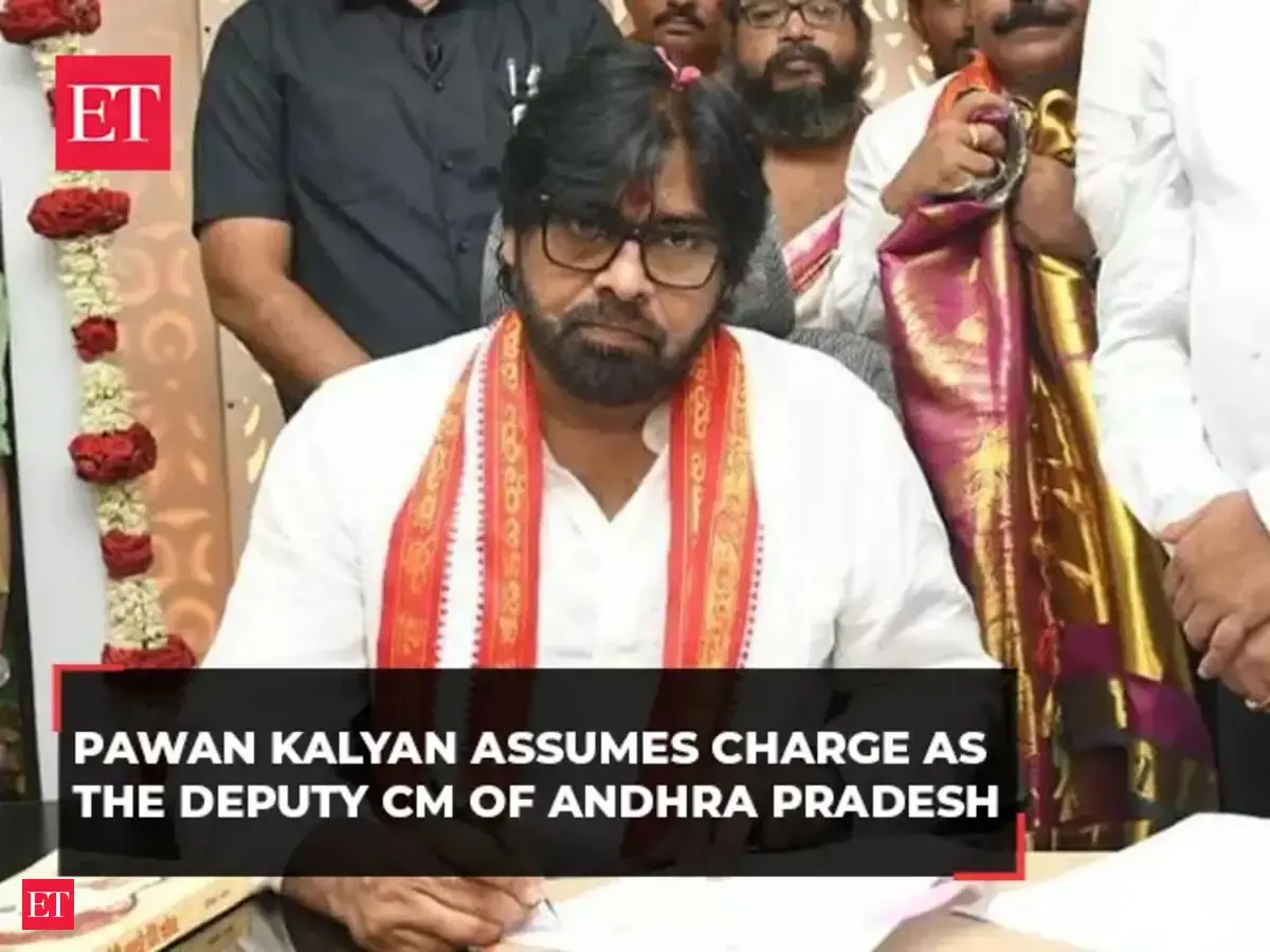 Vijayawada: Jana Sena Party chief Pawan Kalyan assumes charge as the ...