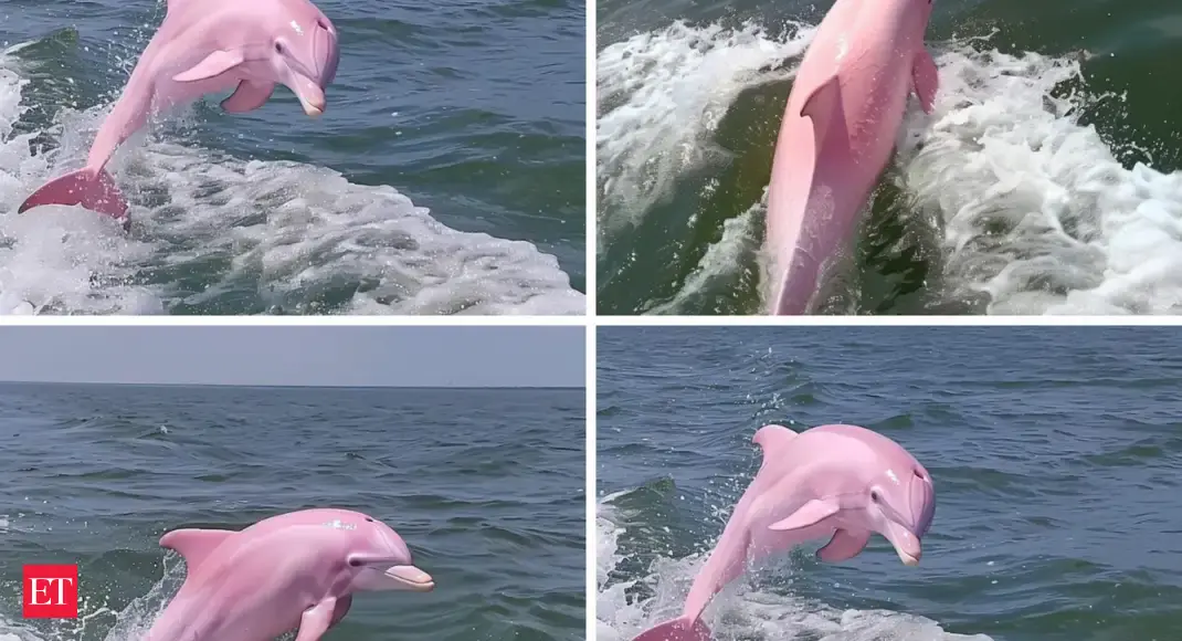 Rare pink dolphin spotted off the coast of North Carolina: See pics ...