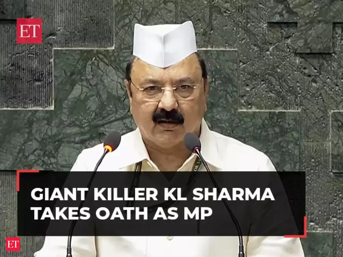 Kishori Lal Sharma, who defeated Smriti Irani in Amethi, takes oath as ...