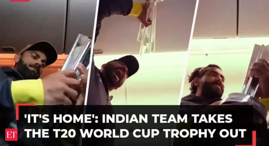 'It's home', BCCI tweets as Indian team gets the T20 World Cup trophy ...