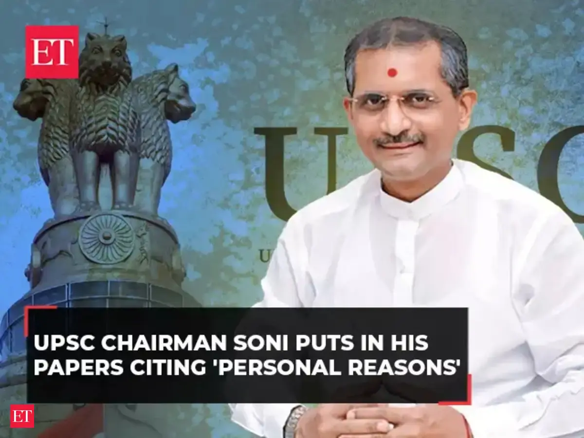 UPSC chief, Manoj Soni submits resignation five years ahead of his term ...