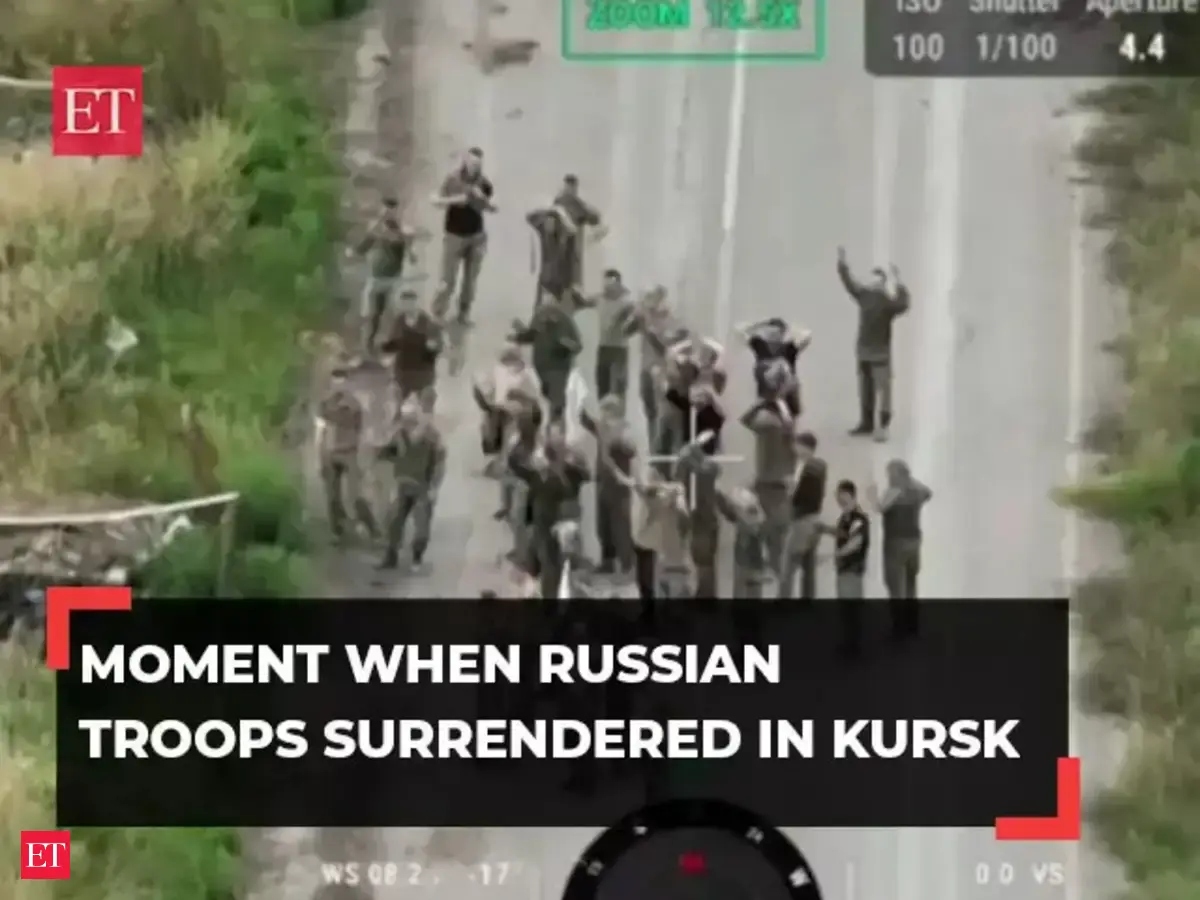 russia-ukraine war: Moment when Russian troops surrendered in Kursk ...