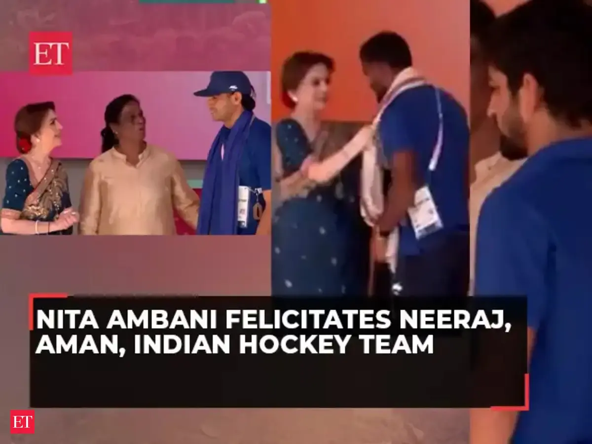 Nita Ambani felicitates Neeraj Chopra, Aman Sehrawat and Indian Hockey ...