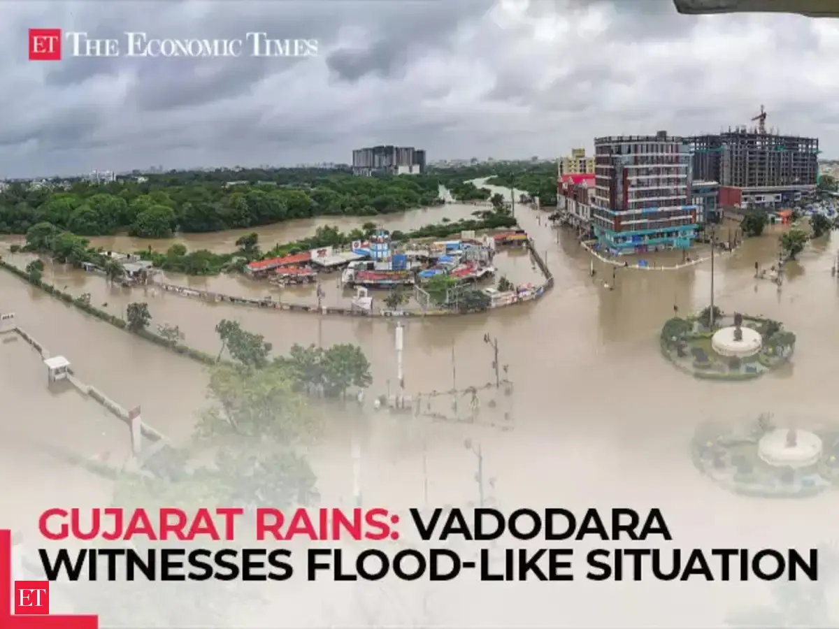 Gujarat rains: Vadodara witnesses flood-like situation; residential ...
