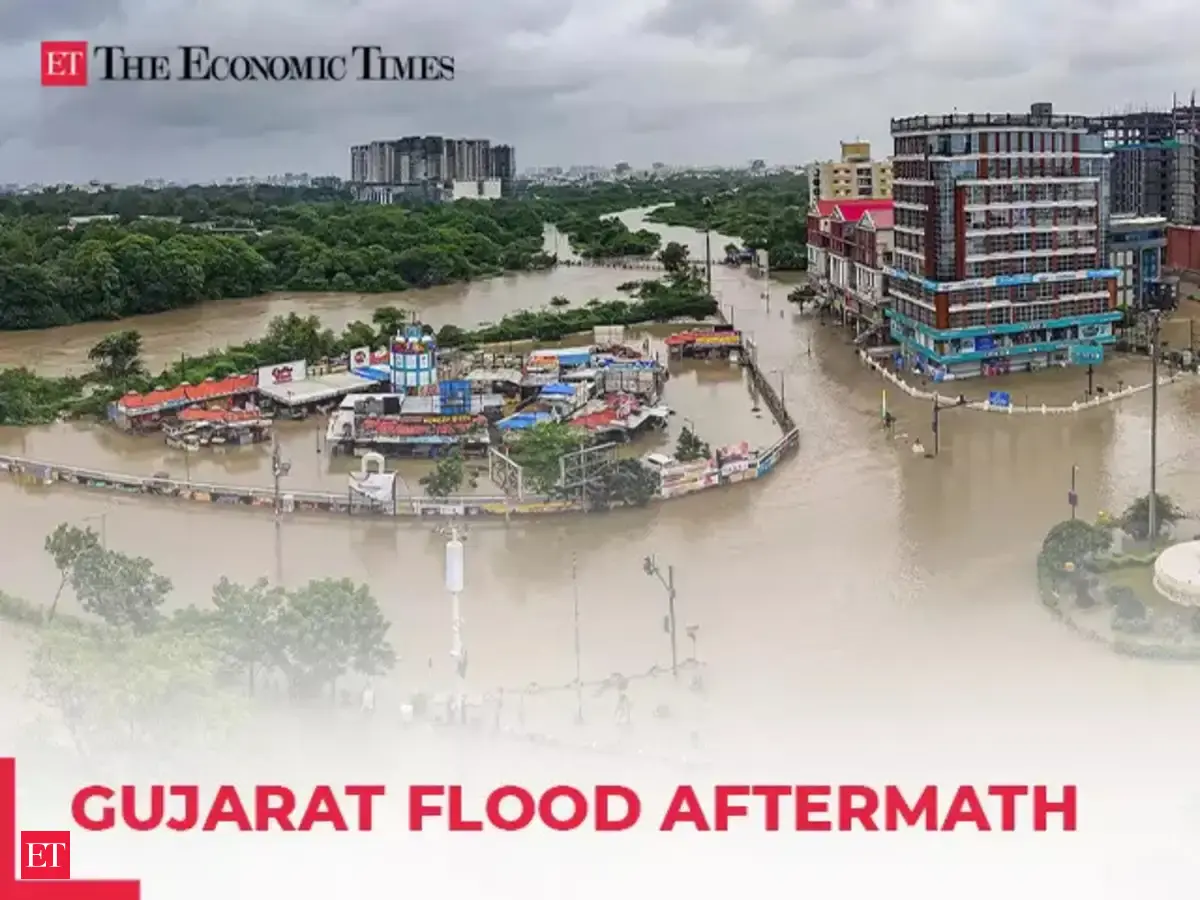 Gujarat Flood aftermath: Washed-out bridge, overflowing dam, and ...