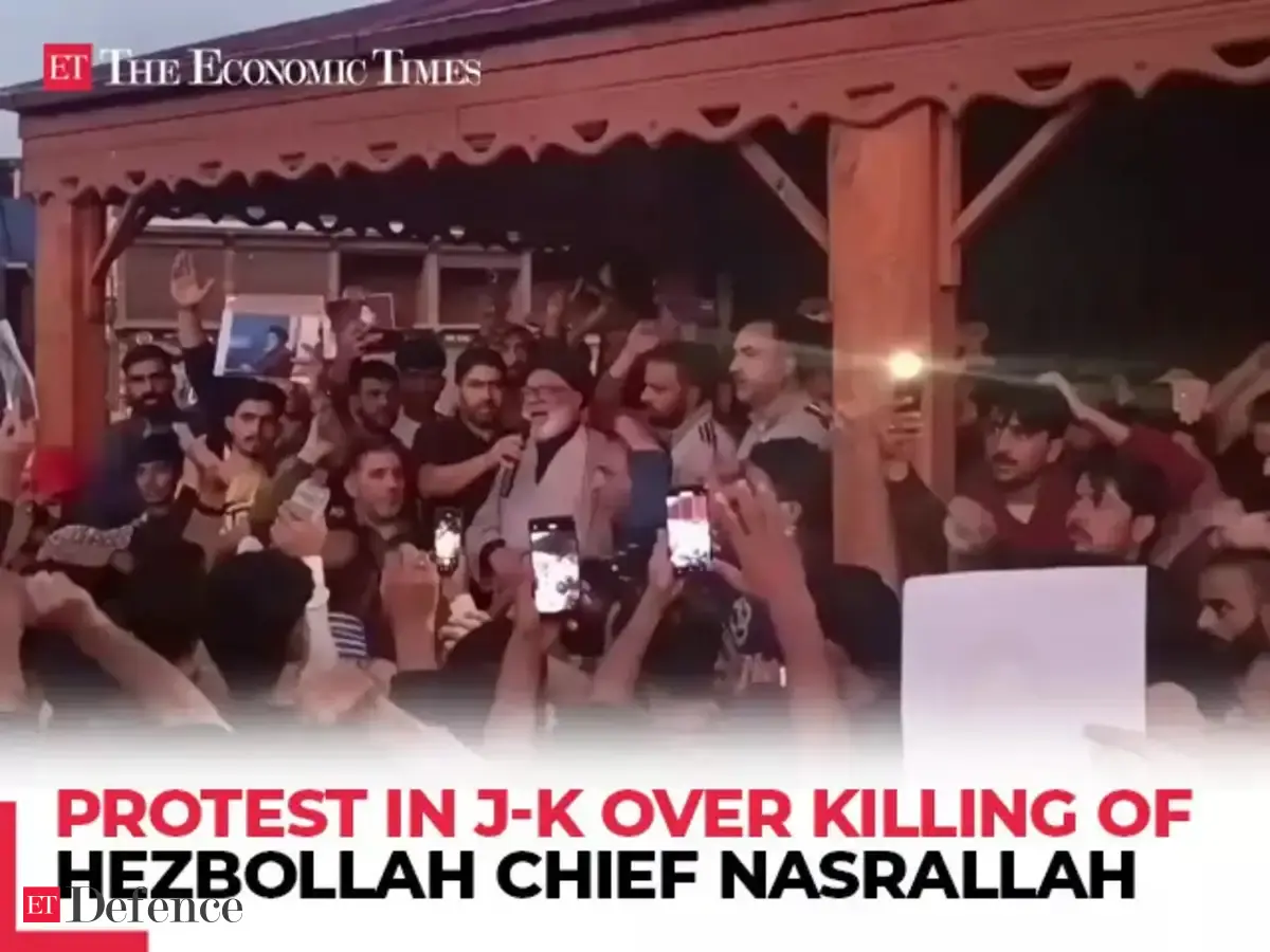 Protests erupt in J-K over killing of Hezbollah's Hassan Nasrallah by ...