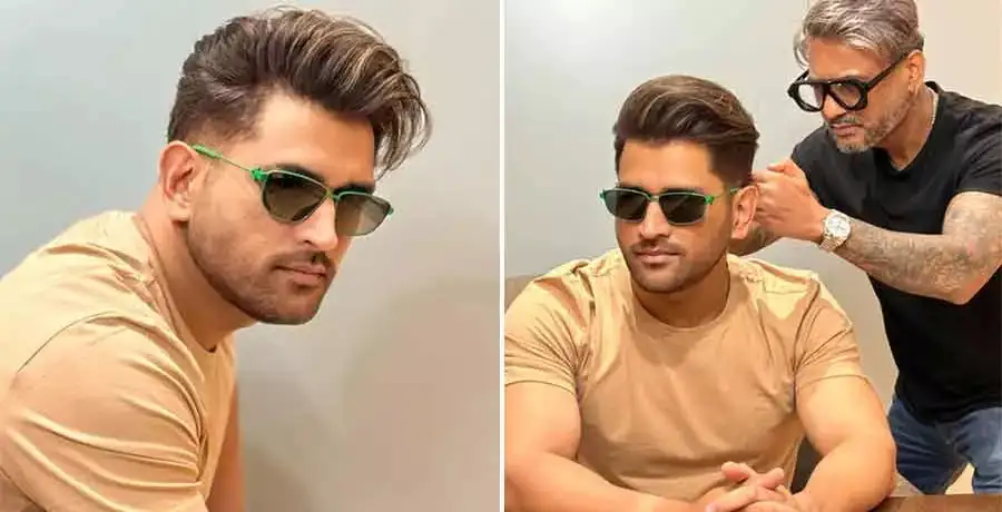 MS Dhoni's bold new hairstyle goes viral: See his sleek look ...
