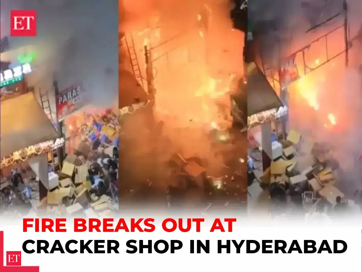 Fire breaks out at Hyderabad’s illegal cracker shop; shops-cars brunt ...