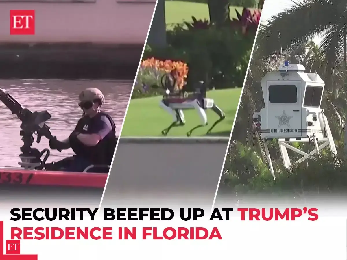 Robotic Dog, Armed Coast Guard and more! Security beefed up at Trump’s ...