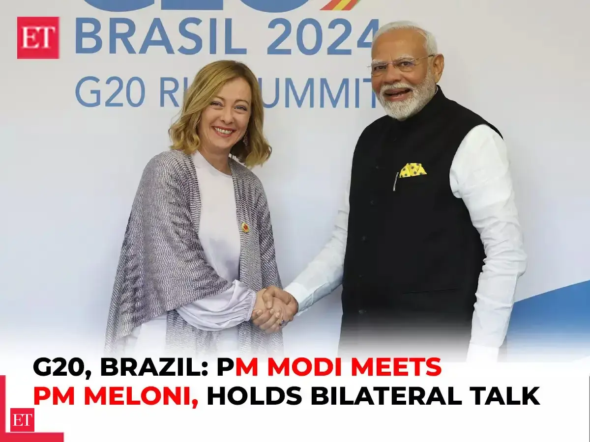 PM Modi meets with Italian PM Giorgia Meloni in Brazil, holds bilateral ...
