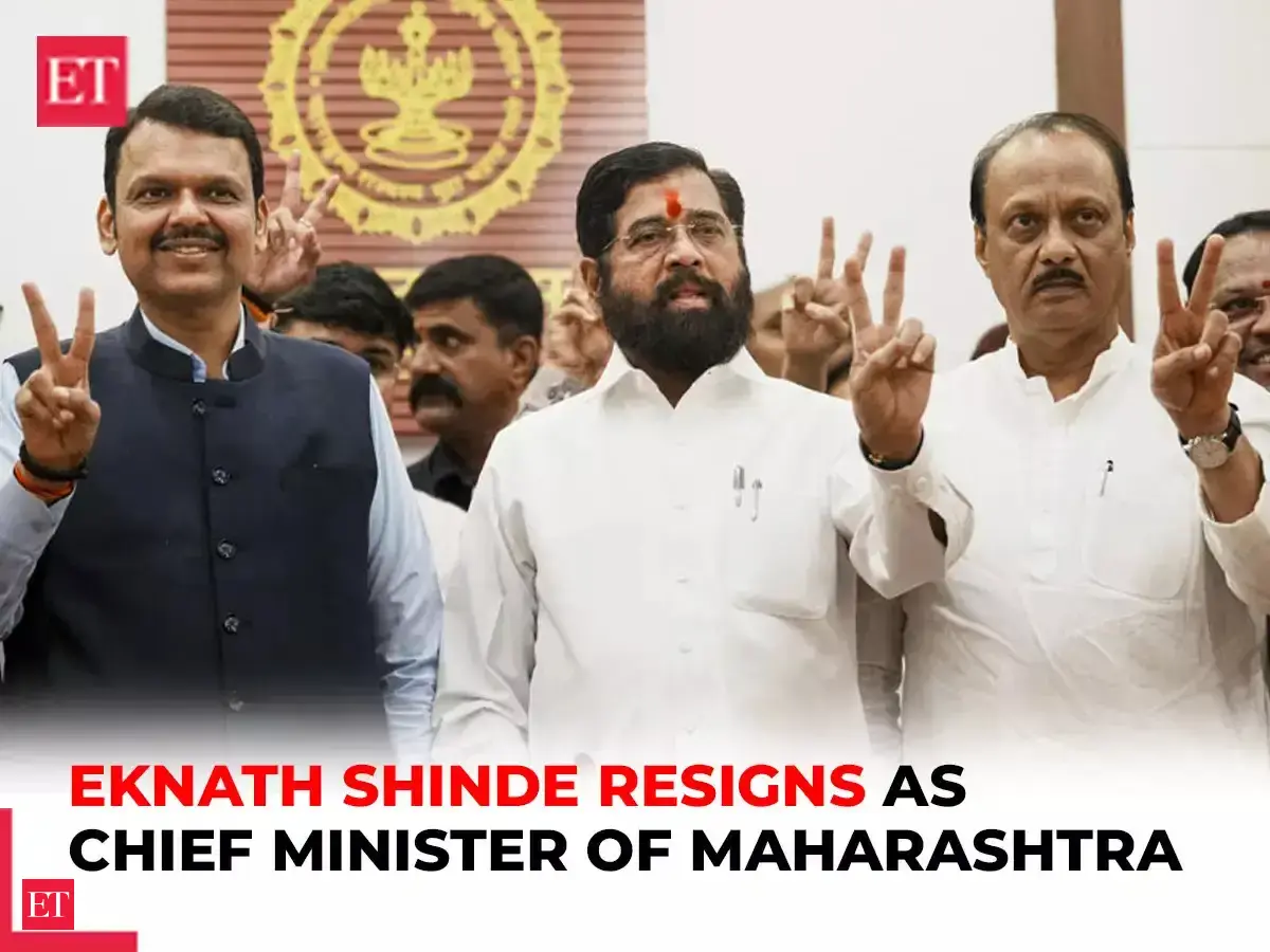 Eknath Shinde resigns as Maha CM in presence of Fadnavis, Ajit Pawar ...