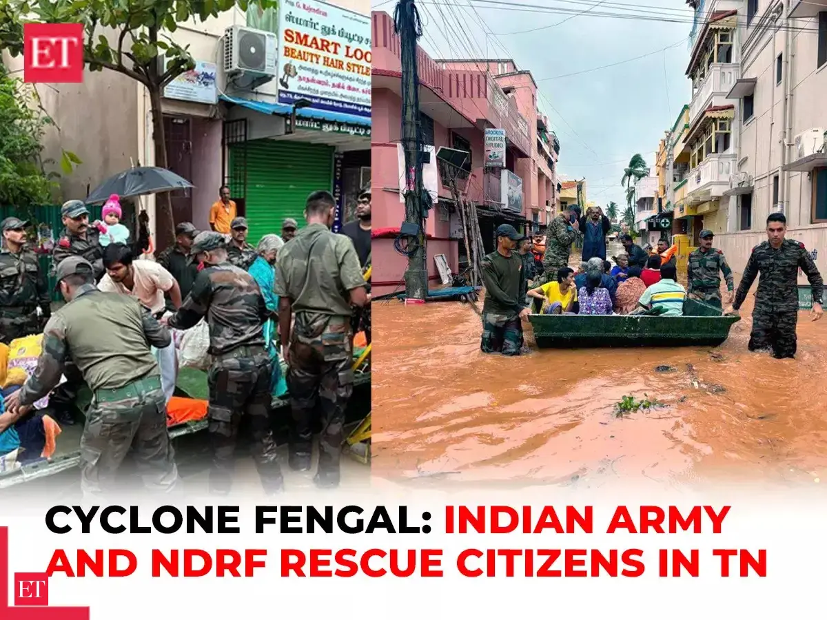 Cyclone Fengal fury: Amid heavy rain Indian Army, NDRF rescue citizens ...