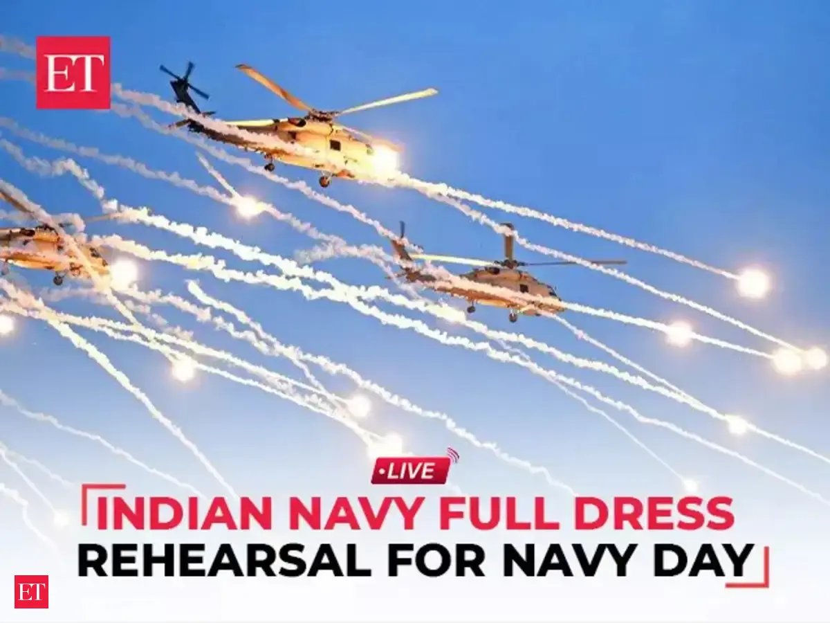 LIVE | Full dress rehearsal for Navy Day; 24 ships, 40 aircraft on ...