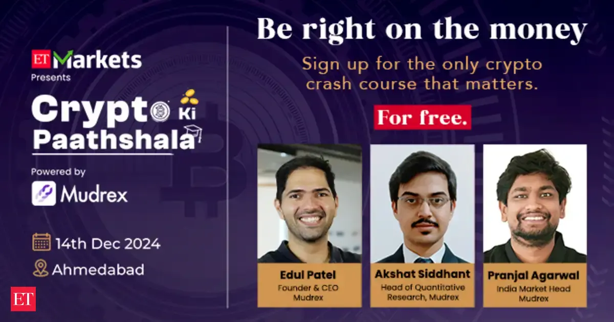 Master the Crypto Wave—Register Now for Crypto ki Paathshala in Ahmedabad! - The Economic Times