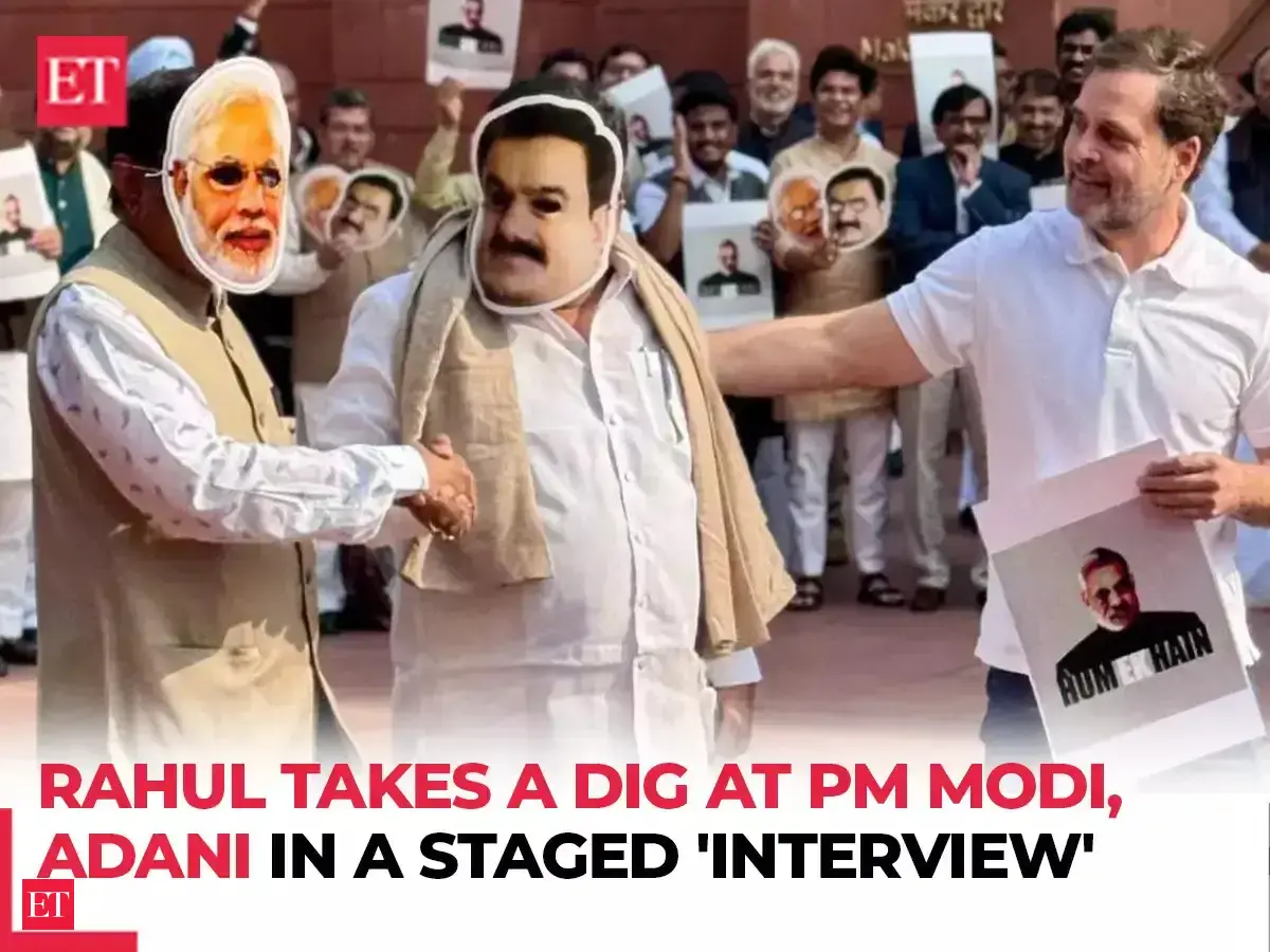 Rahul Gandhi takes a dig at PM Modi and Adani in a staged 'interview ...