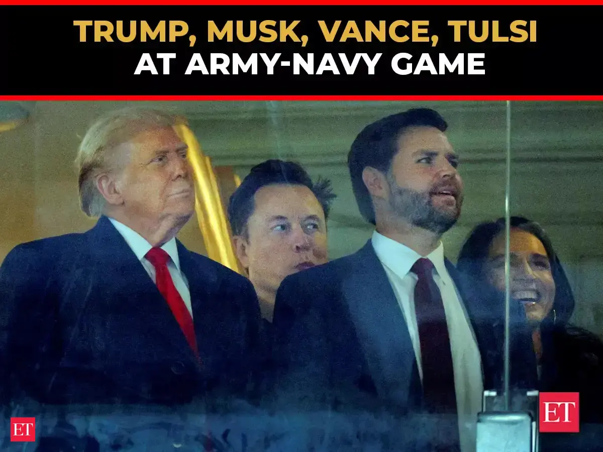 Elon Musk, JD Vance, Tulsi Gabbard seen with Trump at Army-Navy game in ...