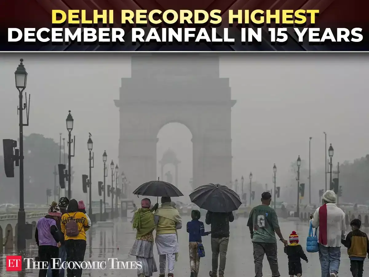 Delhi rain: Delhi weather: National Capital records highest December ...