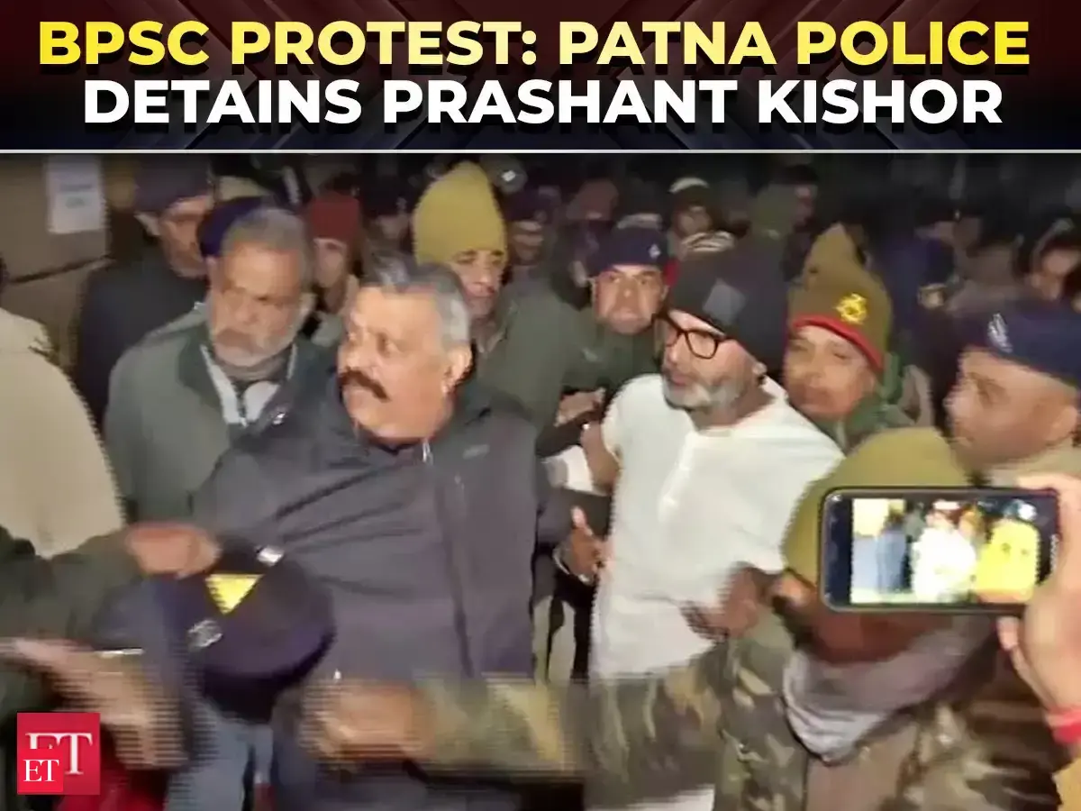 BPSC Protest: Patna Police detains Prashant Kishor during indefinite ...