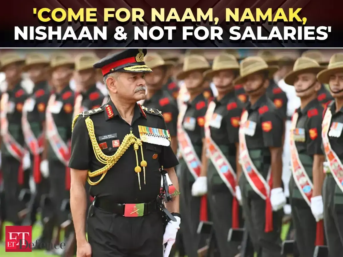 Army Chief's advice to new aspirants: Come for Naam, Namak, Nishaan ...