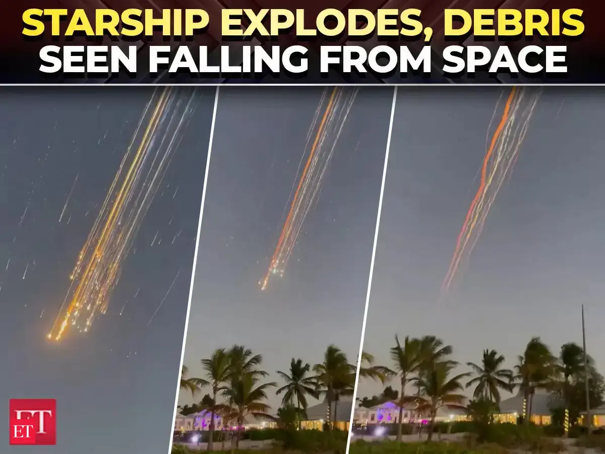 Elon Musk shares visuals of SpaceX starship debris falling from space ...