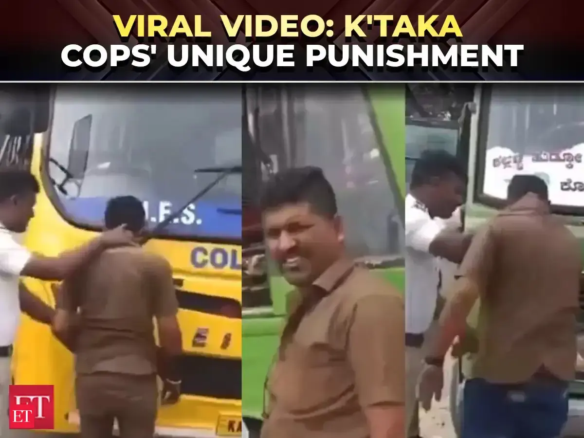 Viral video shows Karnataka police using honking sound to punish ...