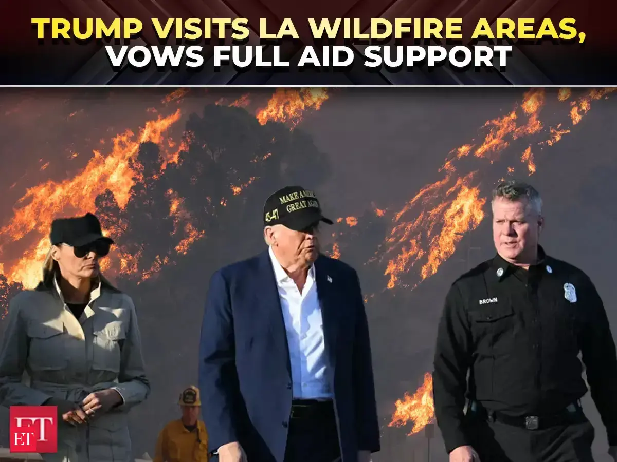 President Trump and First Lady Melania tour Pacific Palisades ...