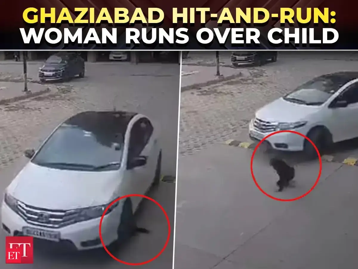 Caught on cam | Shocking hit-and-run in Ghaziabad: Woman driver runs ...