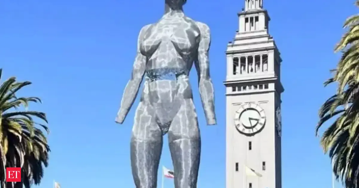 San Francisco Unveils 45 foot Steel Nude Woman Sculpture That Breathes