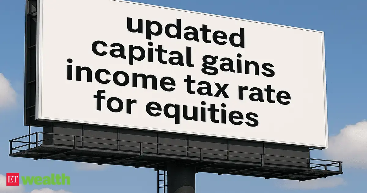 Updated LTCG and STCG capital gains tax table by income tax department ...