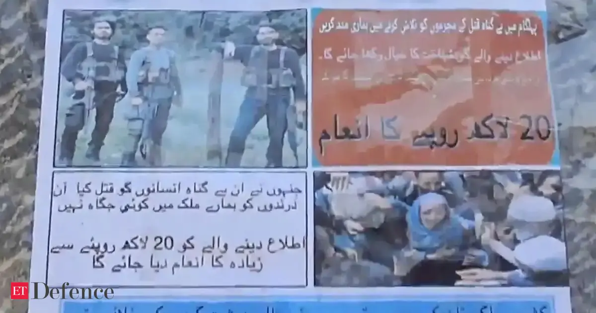 Pahalgam Attack: J&K Police release photos of three suspects, announce ...