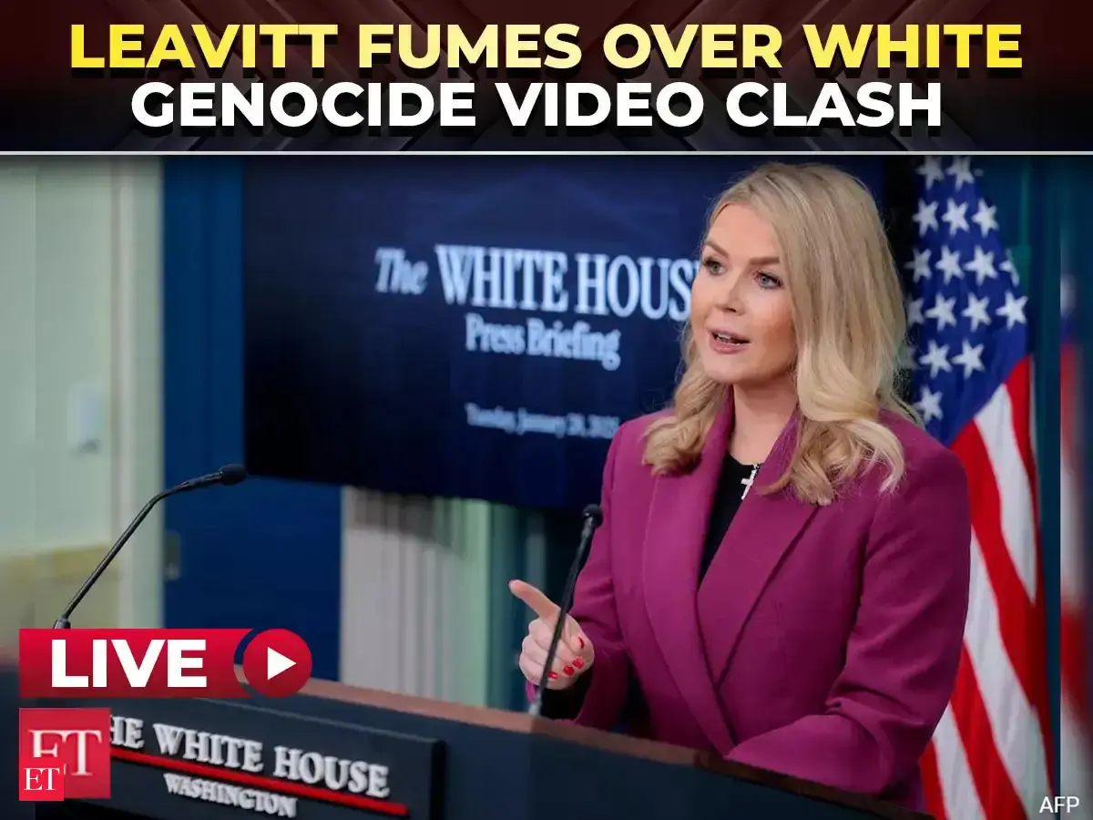 WH Full Briefing | Leavitt fumes as 'White Genocide' allegations ...