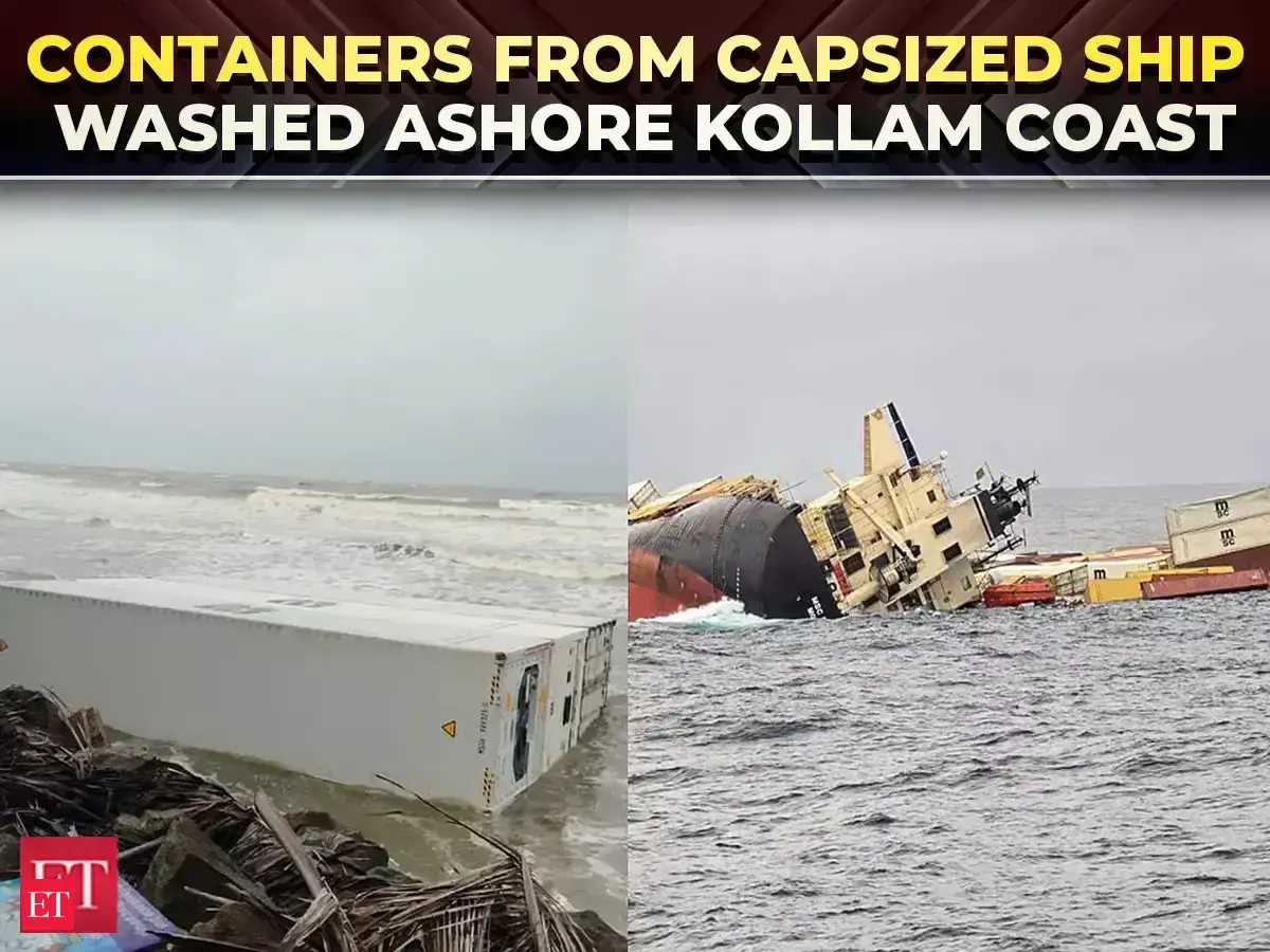 Kerala | Container of Liberia-flagged container vessel MSC ELSA 3 from ...