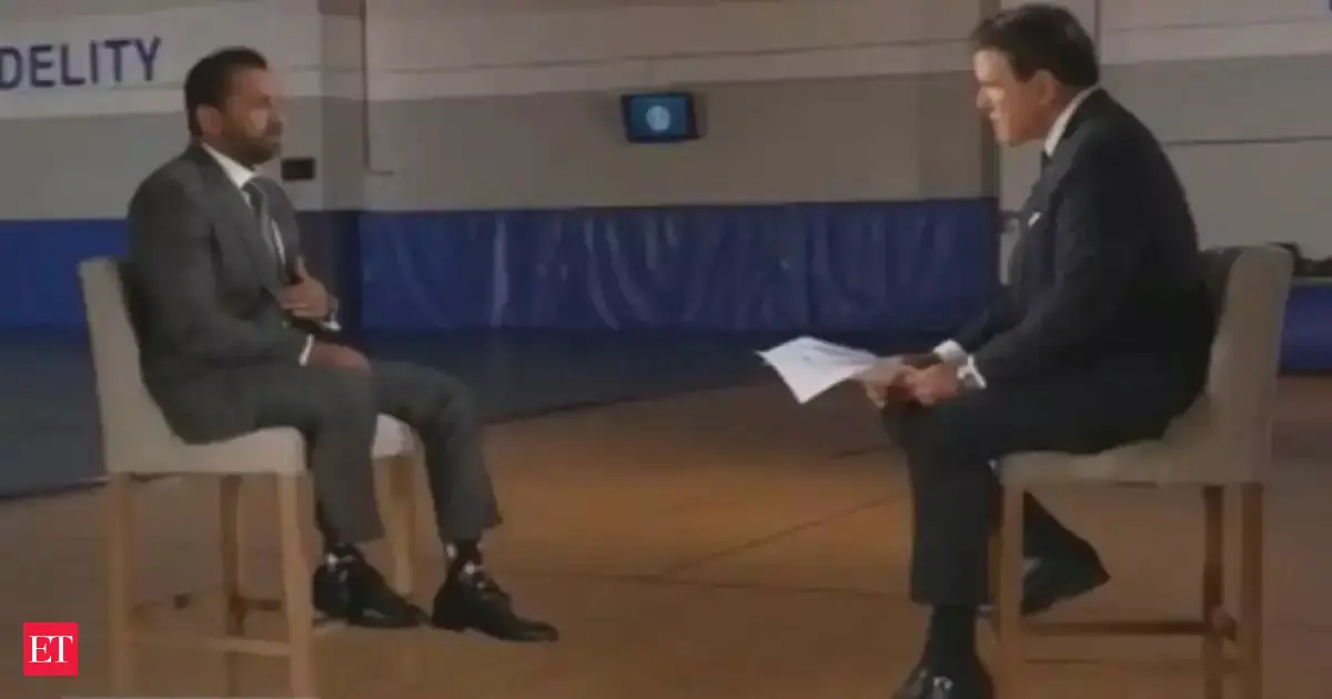 Kash patel interview: Social media melts down over Kash Patel’s chair that could fit 3 people ...