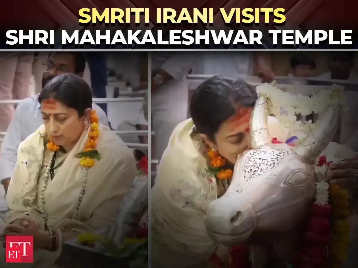 Smriti Irani visits Shri Mahakaleshwar Temple in Ujjain, offers prayers ...