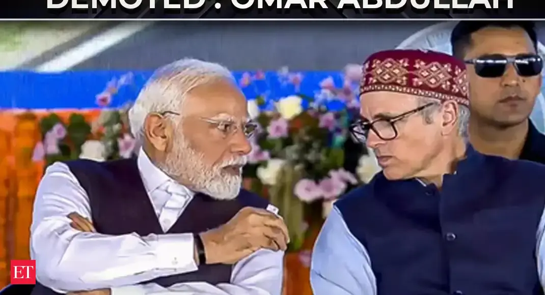 'L-G got promoted, I got demoted’: CM Omar shares stage with PM Modi ...
