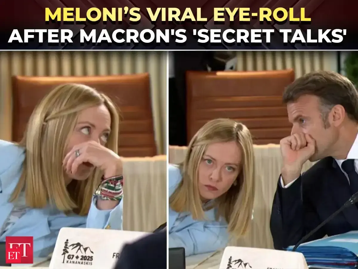 g7 summit: Macron whispers, Meloni rolls eyes after 'secret talks ...