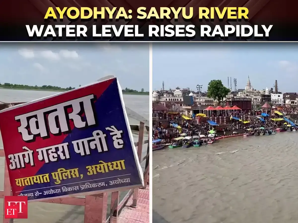 Ayodhya on flood alert as Saryu river swells after heavy rainfall ...