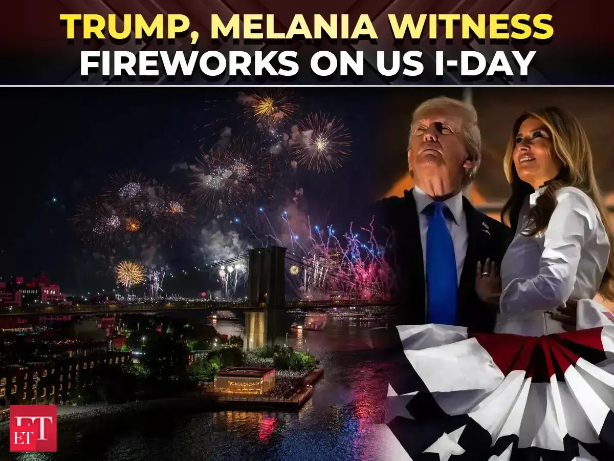 Watch: Trump, First Lady Melania witness fireworks and celebrations on ...