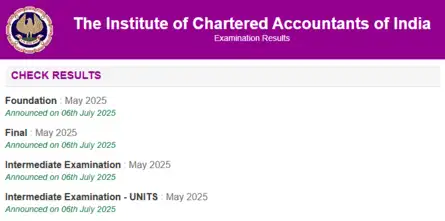 ICAI CA Result 2025 LIVE Updates: ICAI CA Foundation, Inter, Final ...