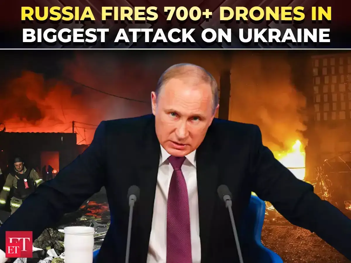 Russia launches record drone blitz at Ukraine, 700+ drones fired hours ...