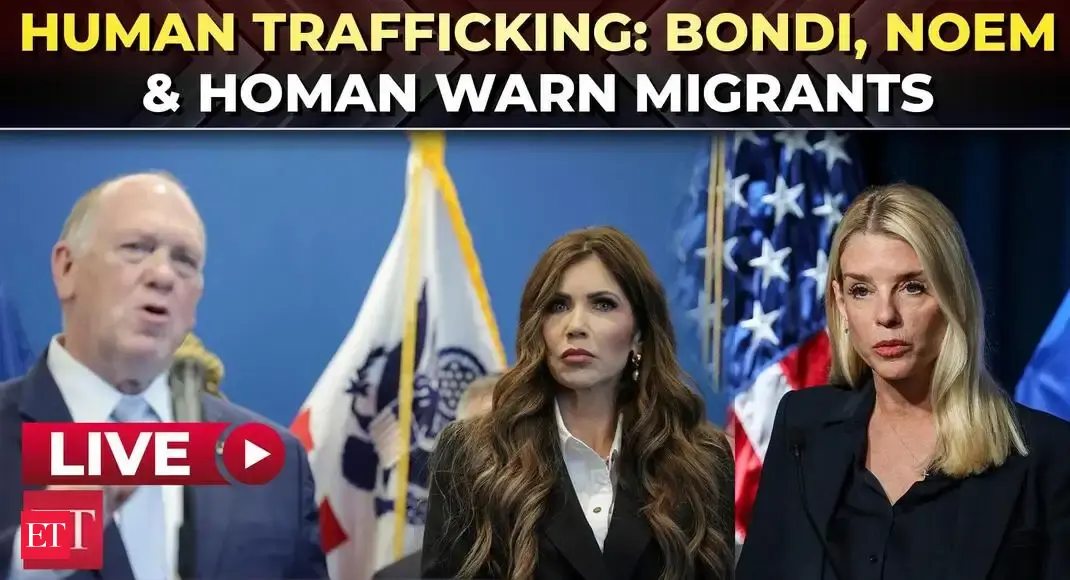 us news: LIVE | Pam Bondi, Kristi Noem and Tom Homan's fiery speech over human trafficking | ICE ...